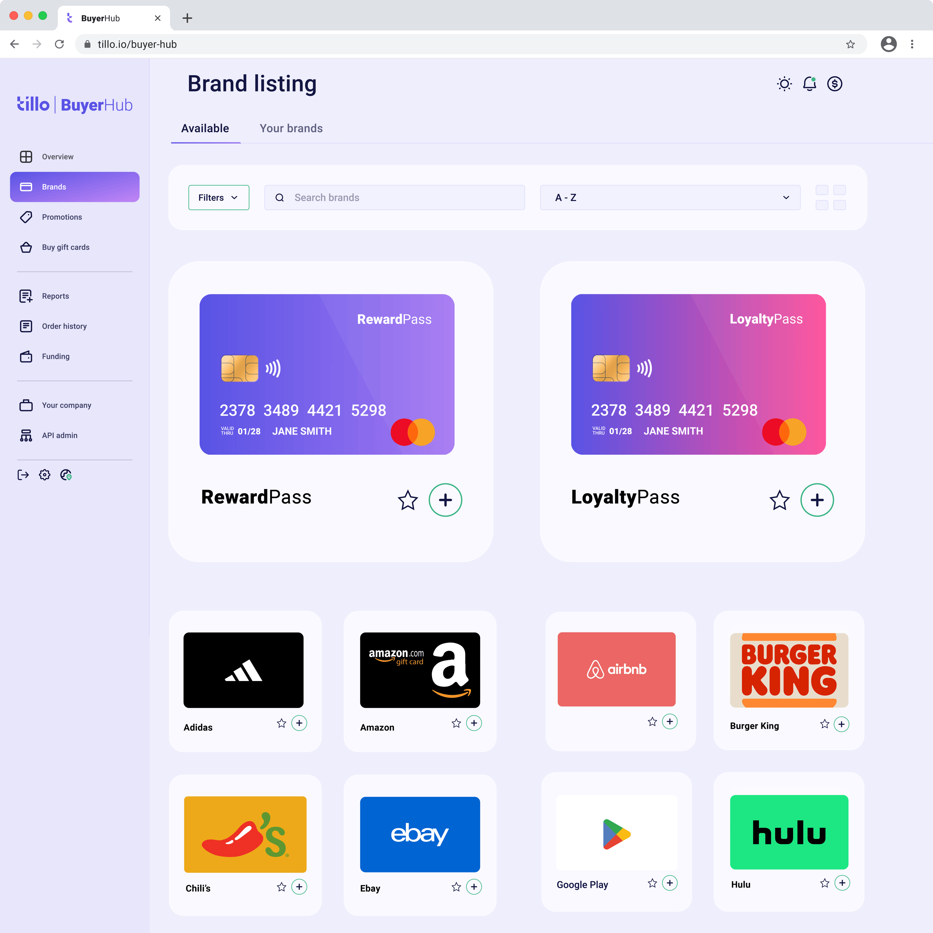 Digital Gift Card Management Platform | Tillo